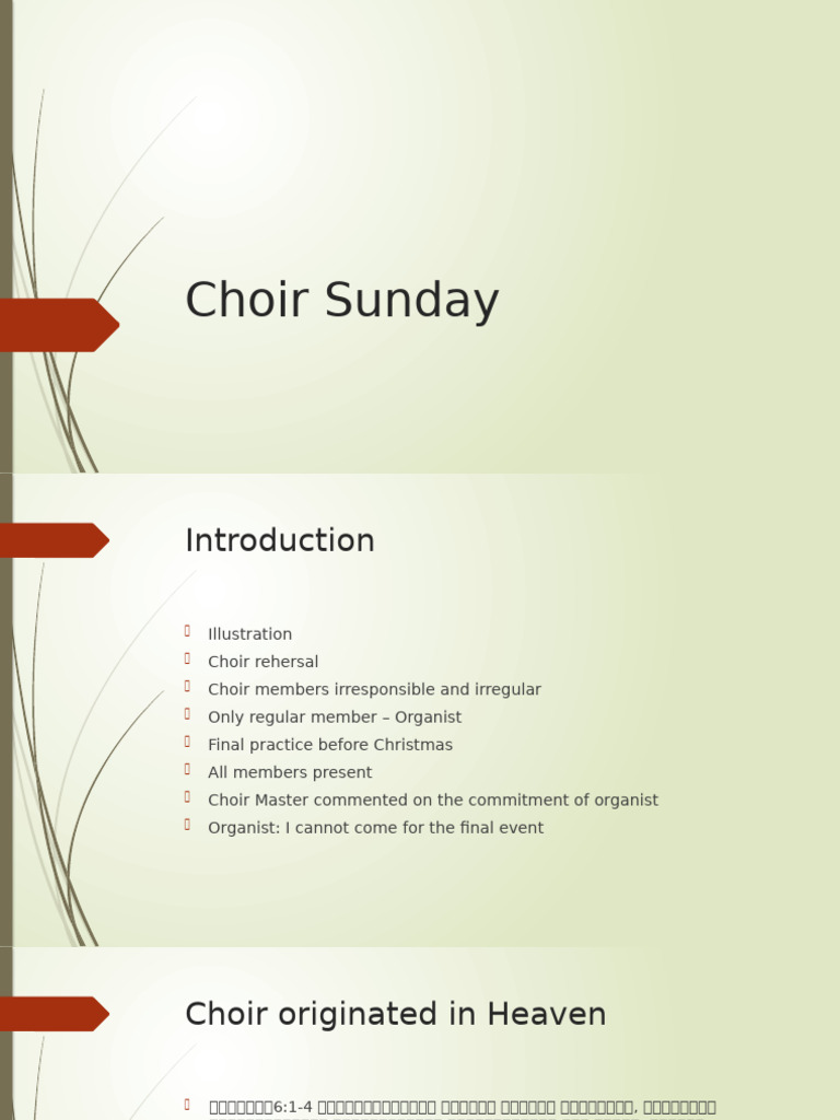 Choir Sunday | PDF