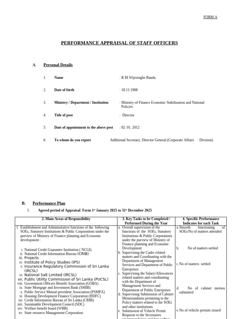 PSMPA Performance Appraisal 2025 | PDF | State Owned Enterprise ...