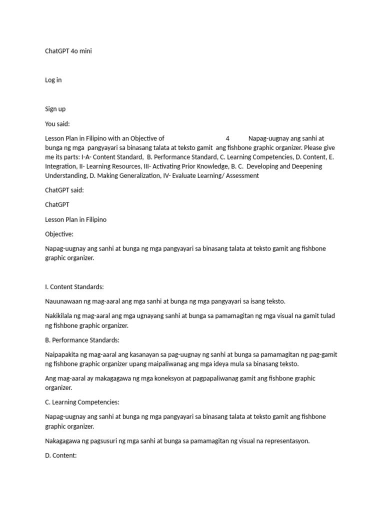 Q3 Week 4 Day 4 DLP IN FILIPINO | PDF