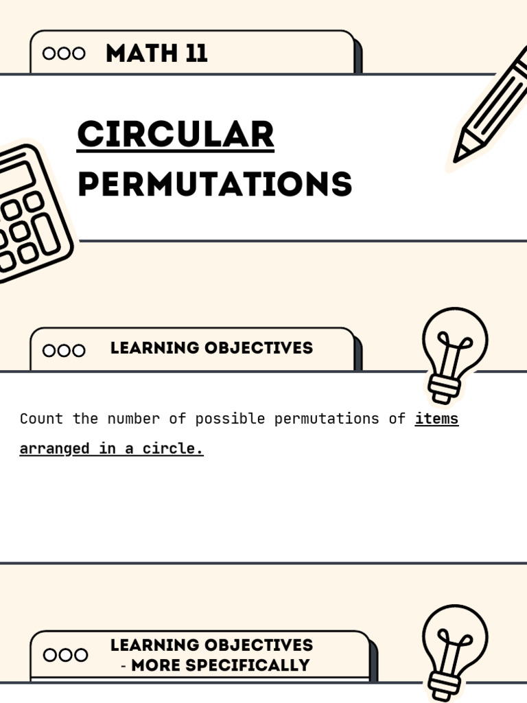 Section 1104 - Circular Permutations | PDF | Permutation | Mathematics