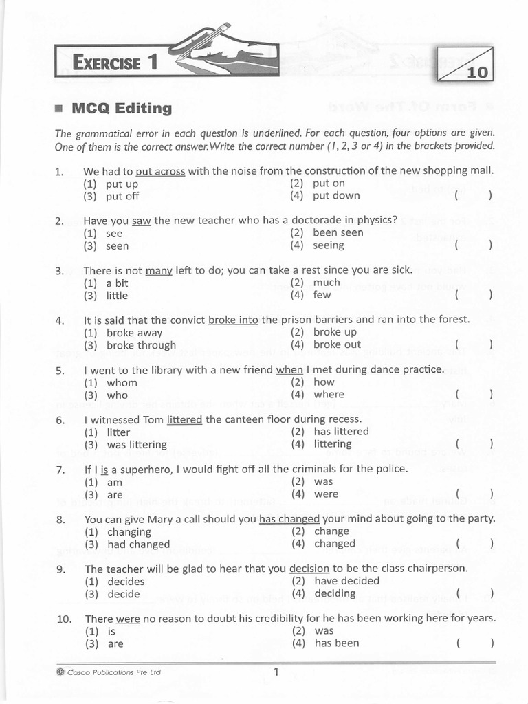 S2 - Editing Practice Set 1 | PDF