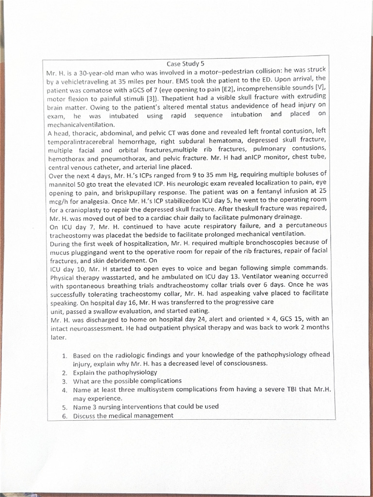 Case Study Senatio For Critical | PDF