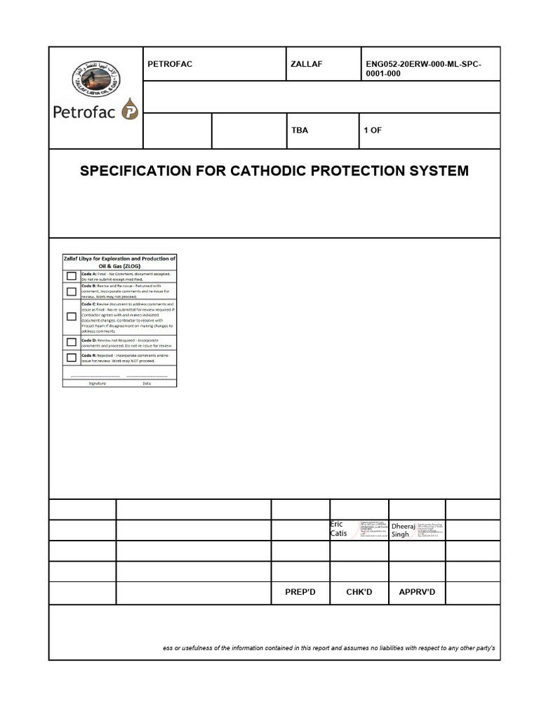 Eng052 20erw 000 ML SPC 0001 000 - 02 | PDF | Specification (Technical ...