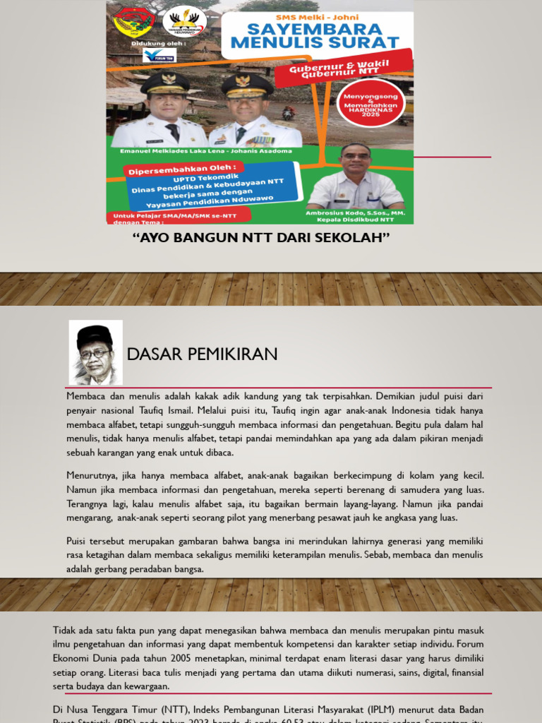 Juknis Sayembara Menulis Surat Gubernur Dan Wakil Gubernur NTT | PDF