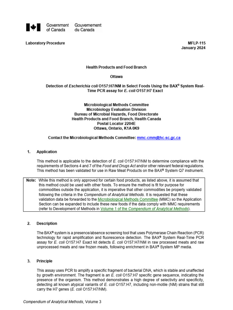 HPFB MFLP-115 January 2024 EN | PDF | Polymerase Chain Reaction | Genetics