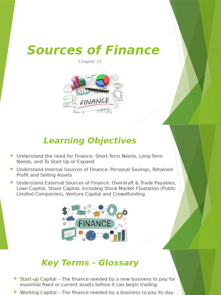 25 Sources of Finance | PDF | Loans | Expense