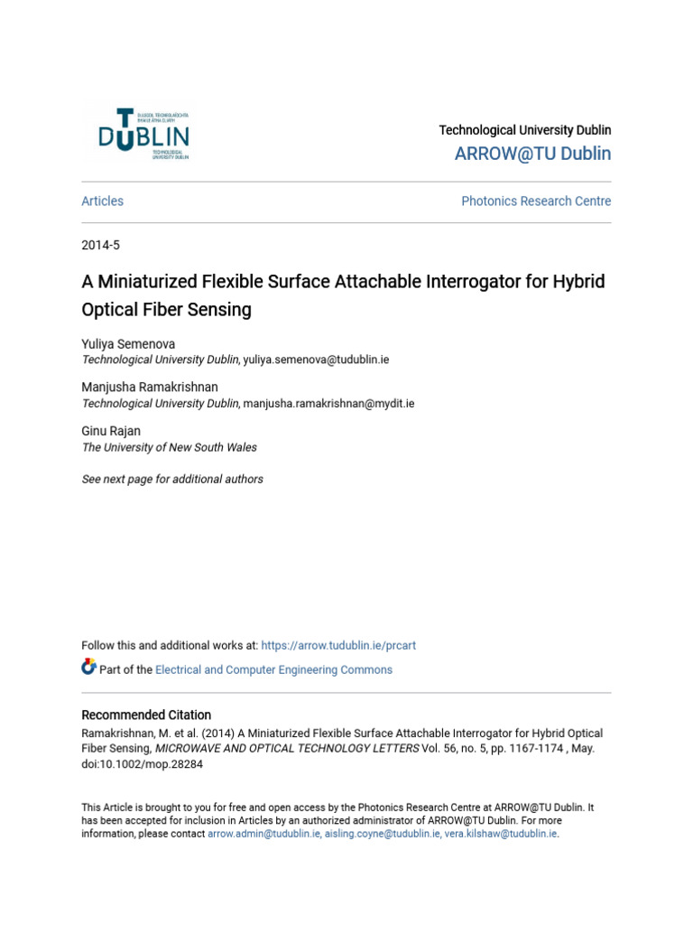 Miniaturized Flexible Optical Sensor Interrogator | PDF | Optical Fiber ...