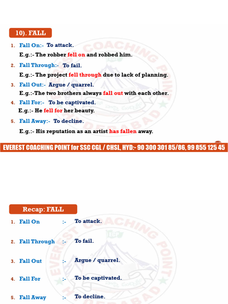 Phrasal Verbs CLS Notes-2 | PDF