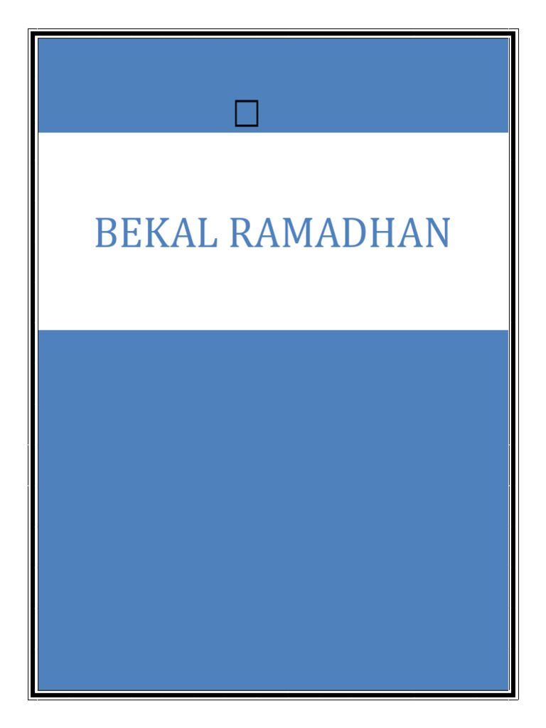 Bekal Ramadhan | PDF