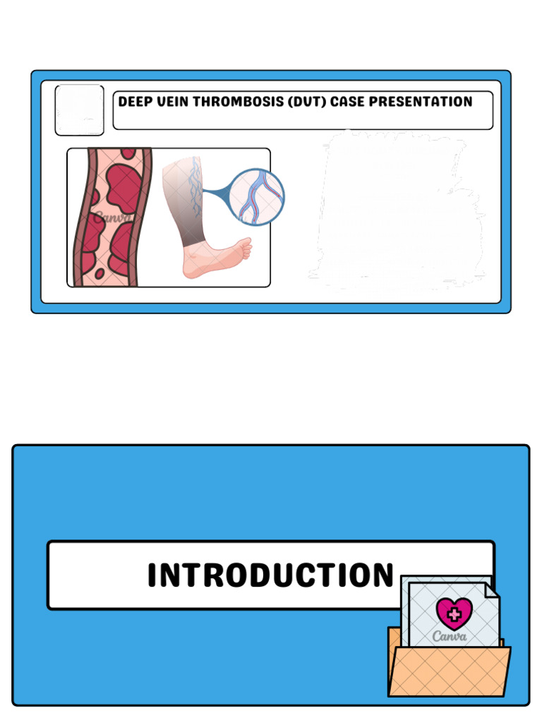 Deep Vein Thrombosis Case Study | PDF | Thrombosis | Vein