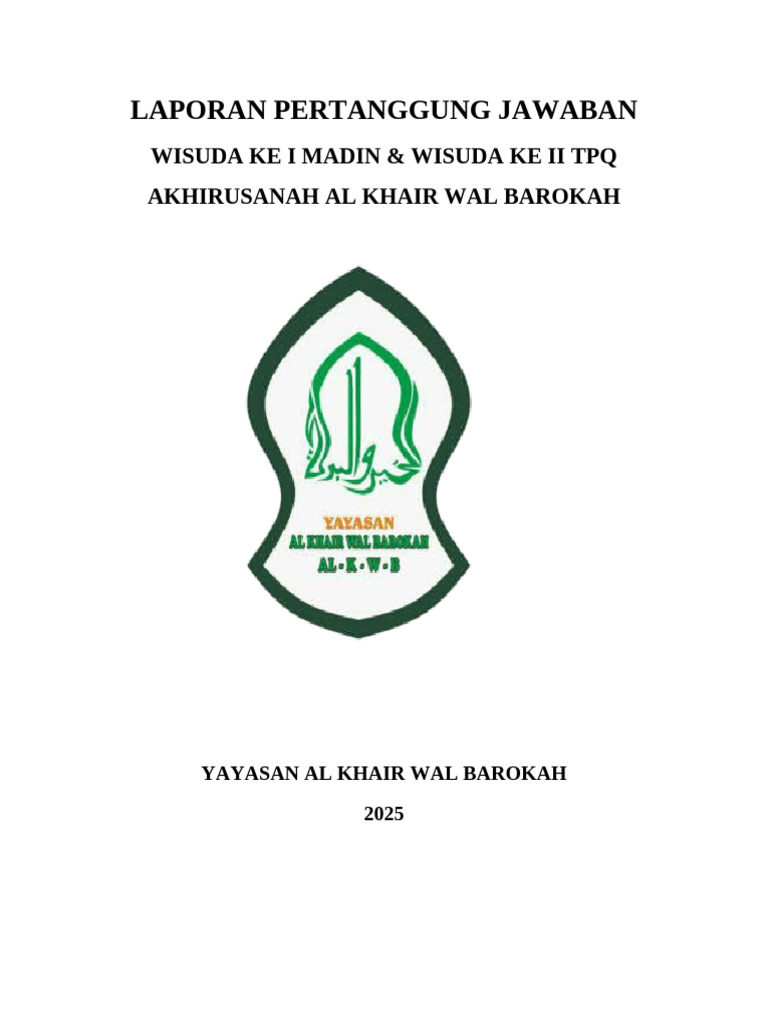 LPJ Fix Wisuda Akhirusanah 2025 - 094321 | PDF