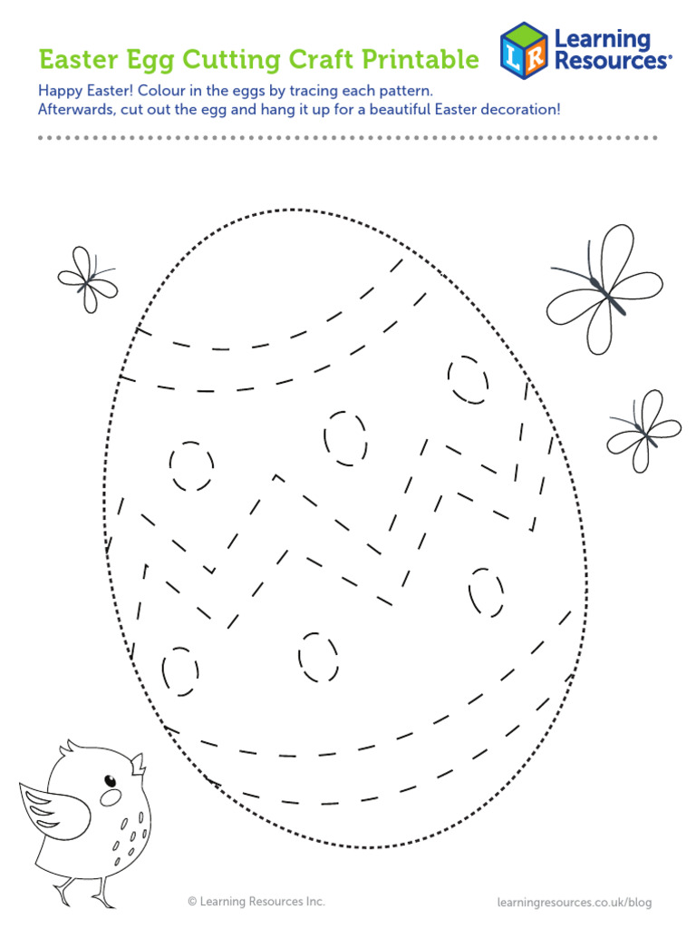 Easter Egg Cutting Crafts Printables | PDF