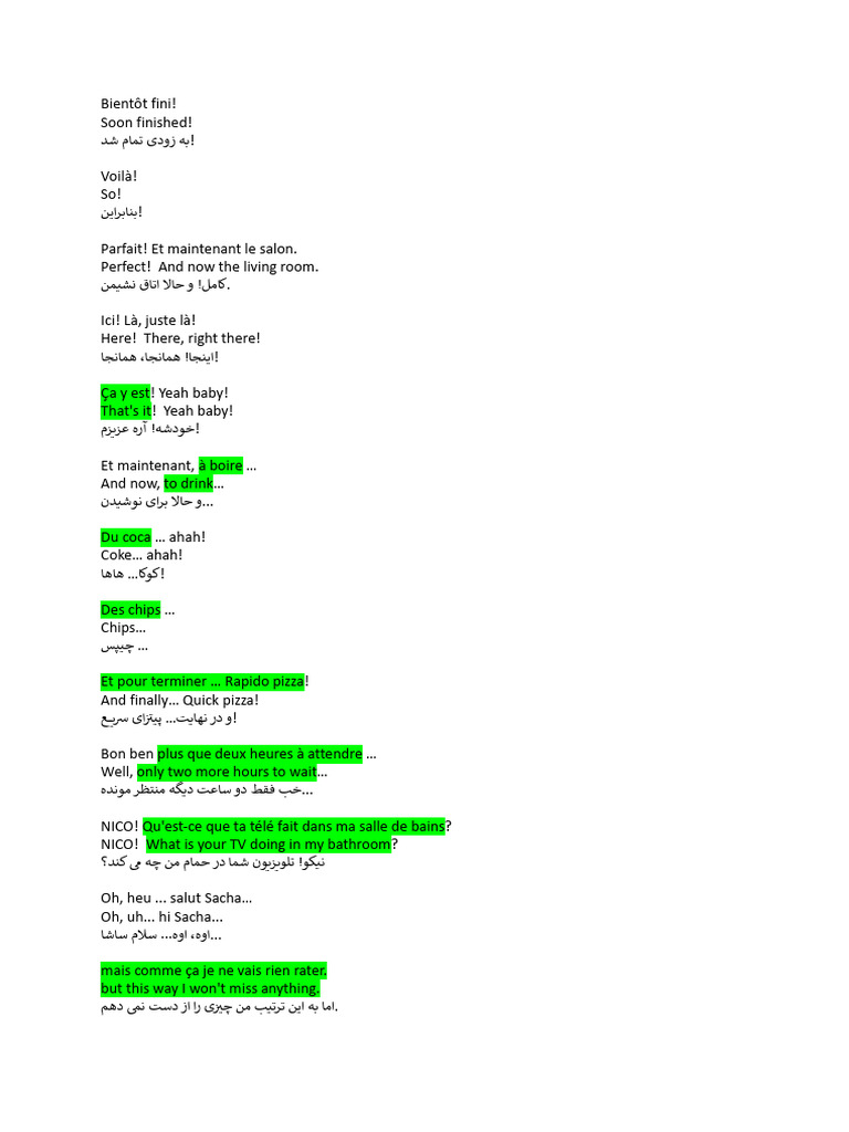 Extra French episode 12 - French - English - Persian | PDF