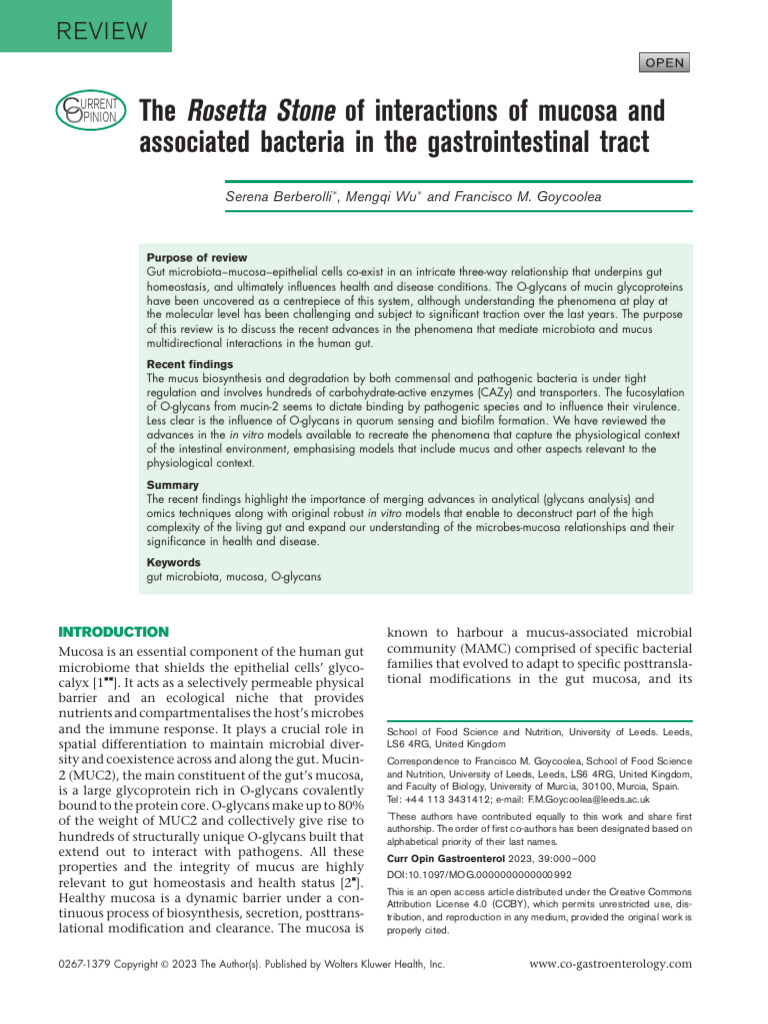 The Rosetta Stone of Interactions of Mucosa And.110 | PDF ...