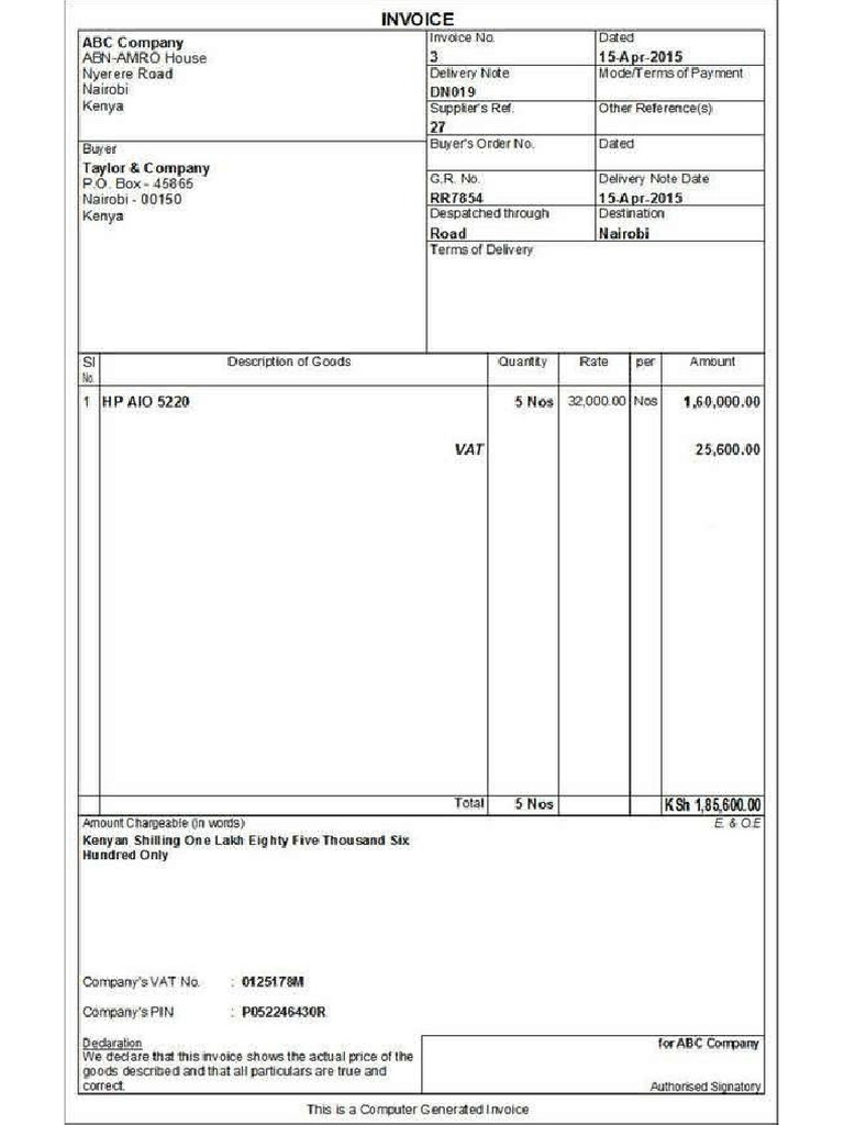 VAT-Invoice-Format-in-Kenya | PDF