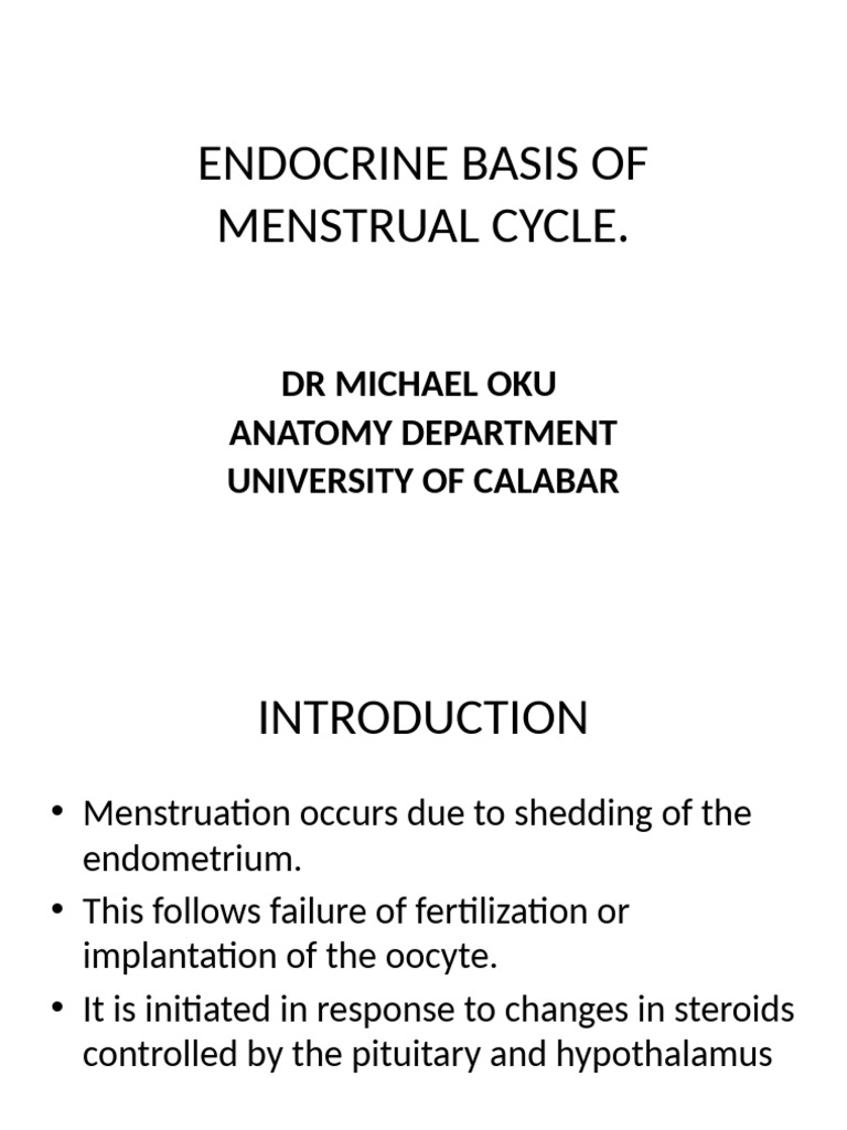 Endocrine Basis of Menstrual Cycle | PDF | Menstrual Cycle | Luteinizing Hormone