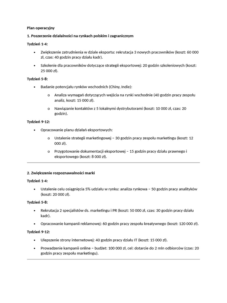 Plan Operacyjny - Dunajec | PDF