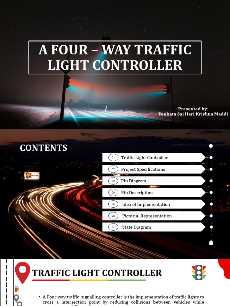 A Four - Way Traffic Light Controller | PDF | Traffic | Traffic Light