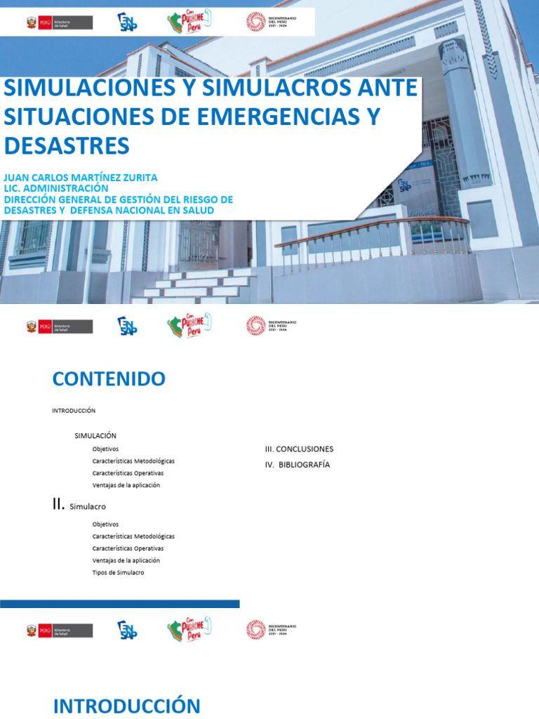 U06 T02 Simulaciones y Simulacros en Situacion de Emergencias y Desastres | PDF | Simulación