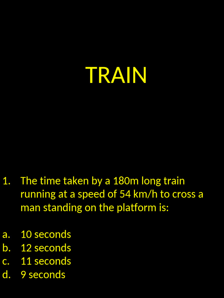 Maths (Train) | PDF | Speed | Rail Transport