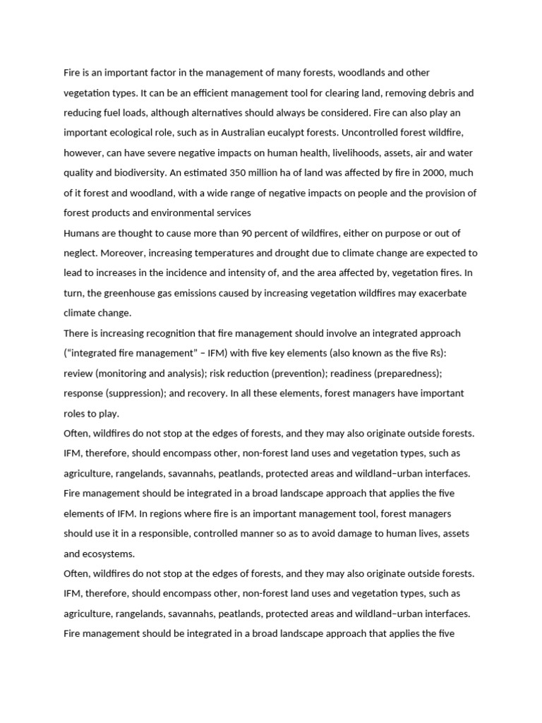 Importance of Fire Management Strategies | PDF | Wildfire | Firefighter