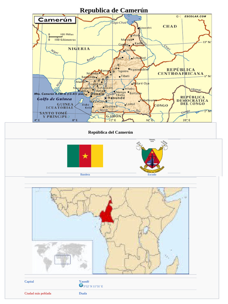 Información esencial sobre Camerún | PDF | Camerún