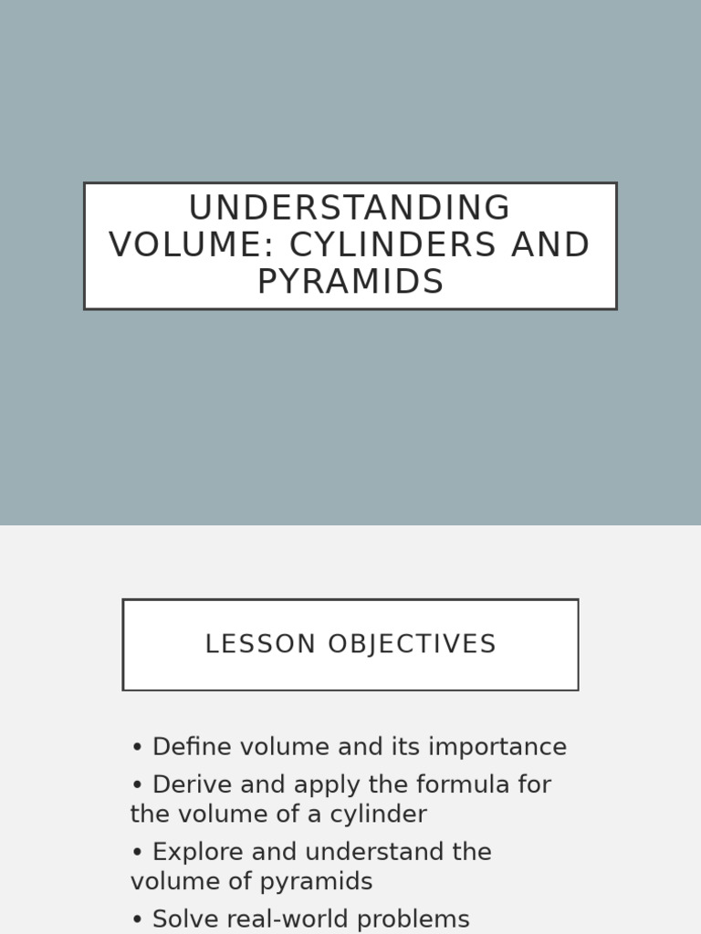Detailed Volume Lesson | PDF