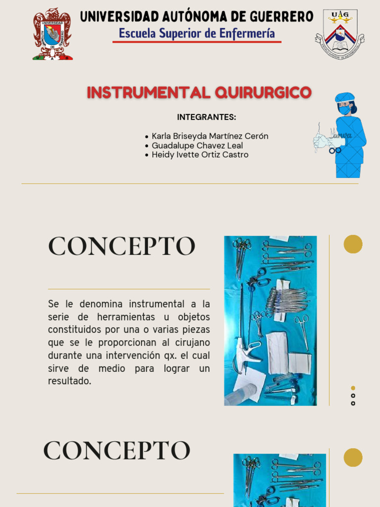 Instrumental Quirúrgico: Tipos y Funciones | PDF | Cirugía ...
