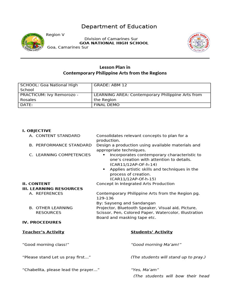 Integrated Arts Production Concepts | PDF | Paintings | Idea