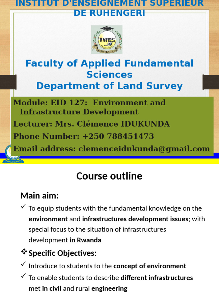 Environmnement and Infrastructure Development | PDF | Soil | Water ...