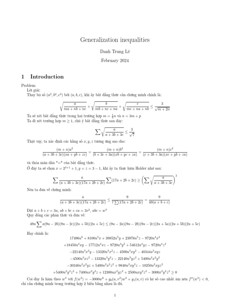 Generalization Inequalities | PDF