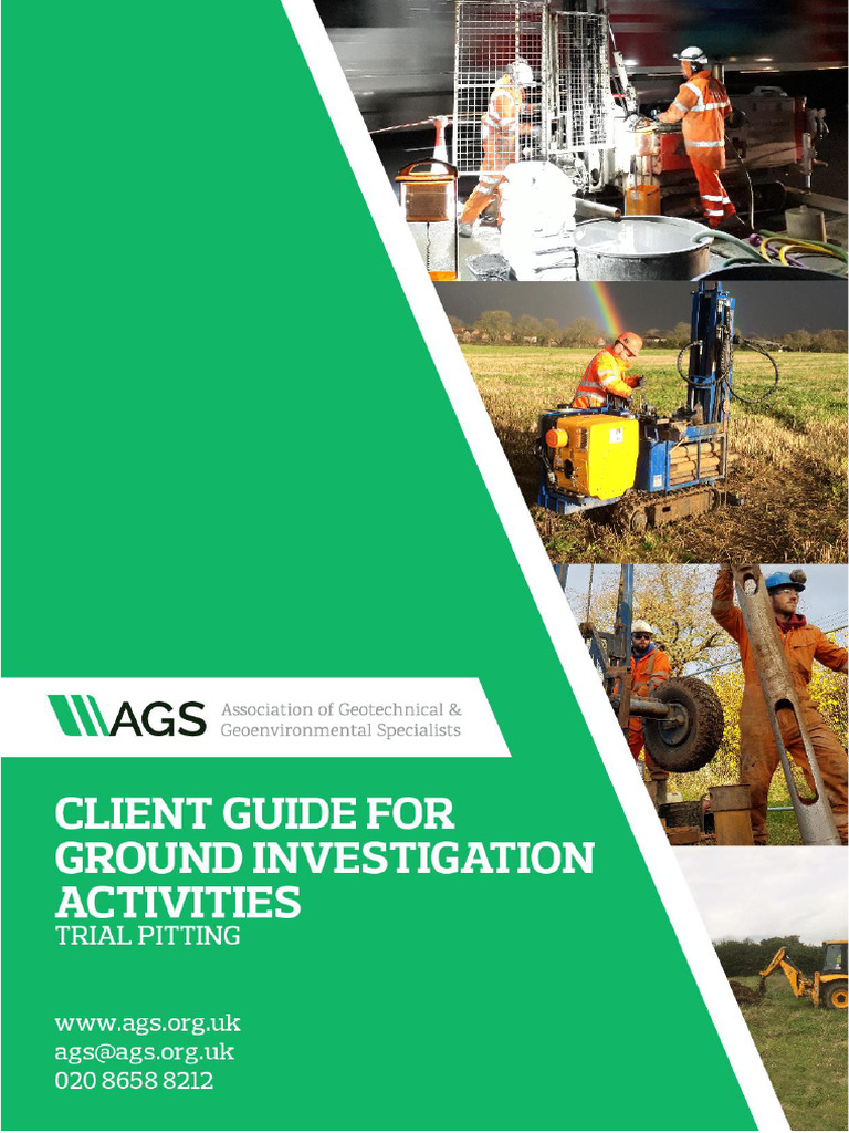 AGS Client Guide For Ground Investigation Activities Trial Pitting | PDF