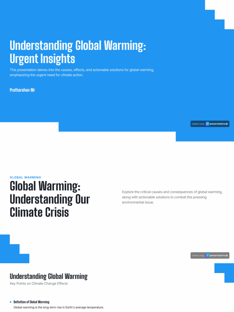 Understanding Global Warming - Causes, Effects, and Solutions | PDF