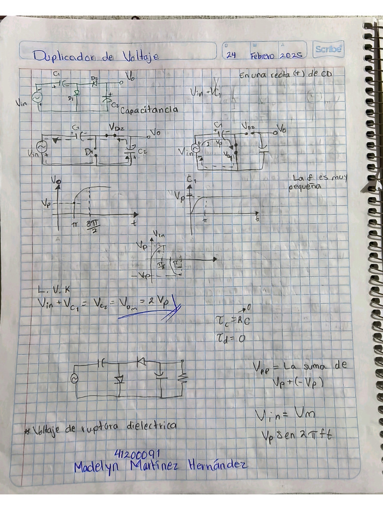 Cirucitos Con Diodos y Capacitores en Corriente Alterna | PDF