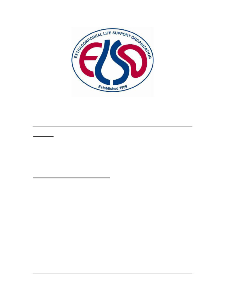 ELSO Guidelines Ecmo Center 1.8 | PDF | Intensive Care Medicine ...