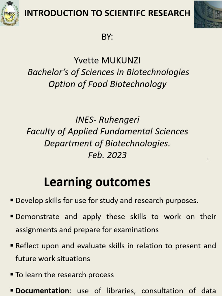 Introduction To Scientific Research Skills | PDF | Science | Scientific ...