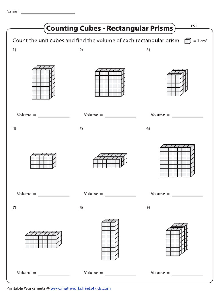 Rectangular Prisms Easy 1 | PDF