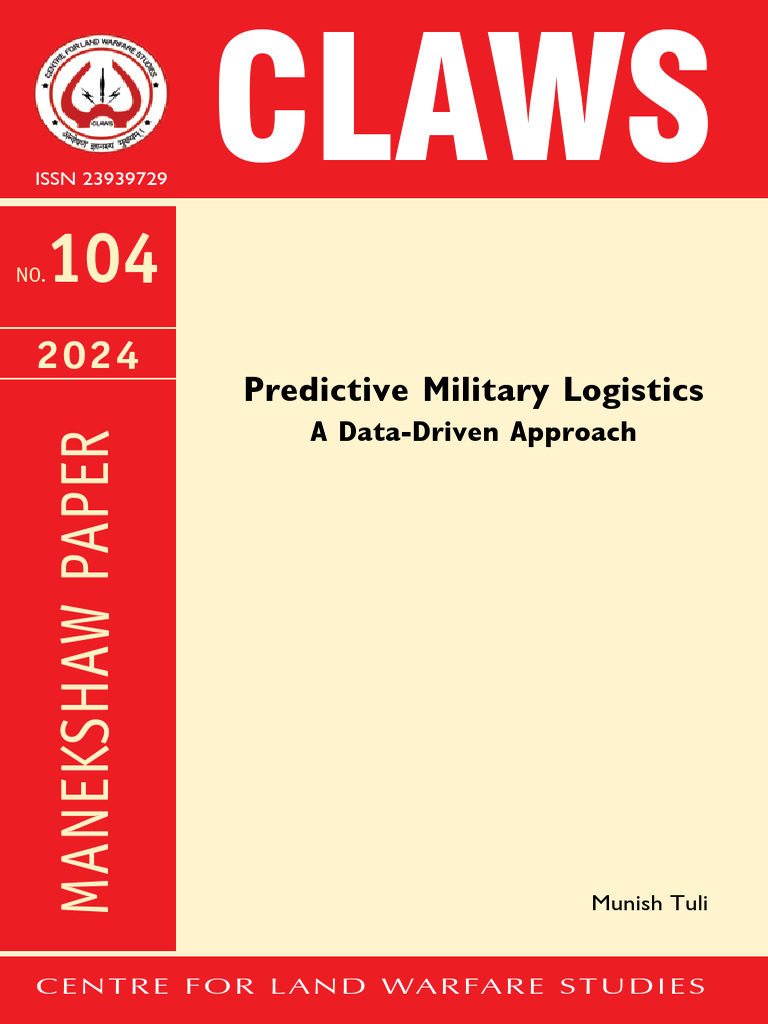 MP 104 Predictive Military Logistics | PDF | Machine Learning ...