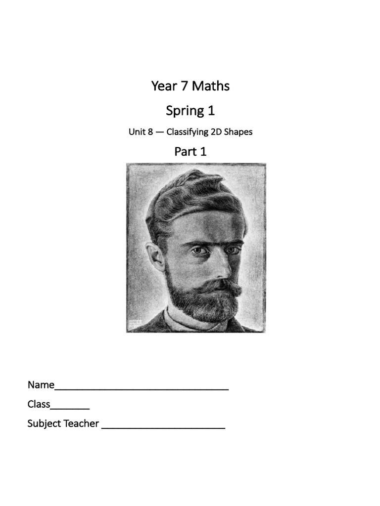 Year 7 - Maths Classifying 2D Shapes | PDF