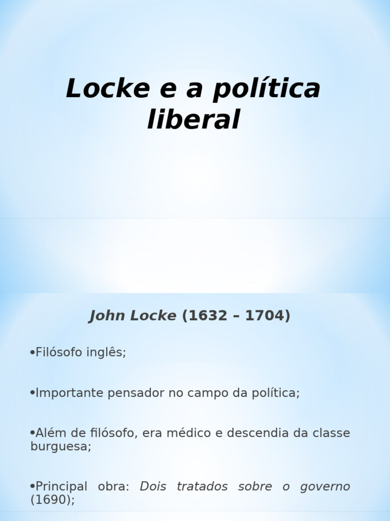 Democracia Moderna - John Locke | PDF | John Locke | Estado