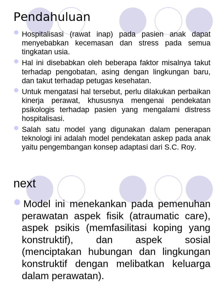 Pendekatan Model Teori Keperawatan Anak | PDF