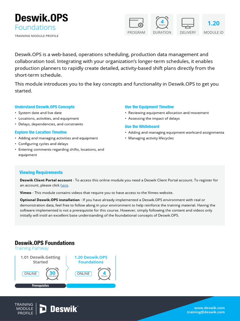 1 20-Deswik OPS-Foundations | PDF | Computing