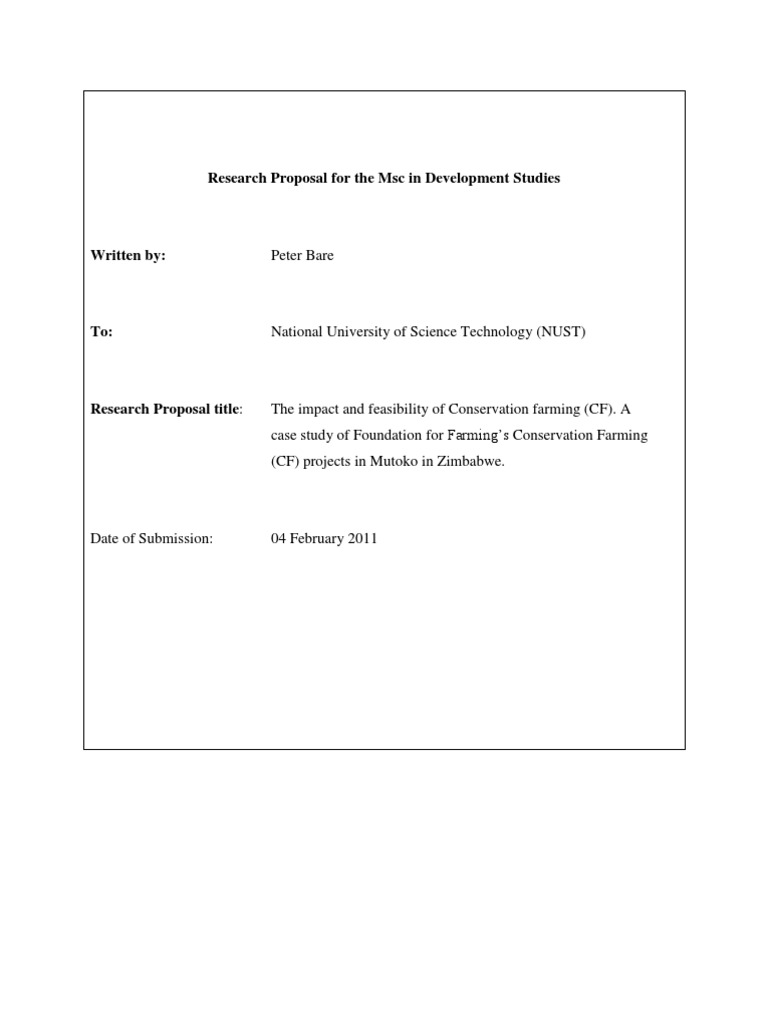 NUST Research Proposal Title | PDF | Sustainable Agriculture | Agriculture