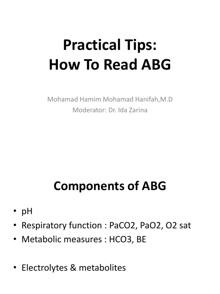 ABG Analysis | Medical Specialties | Physiology