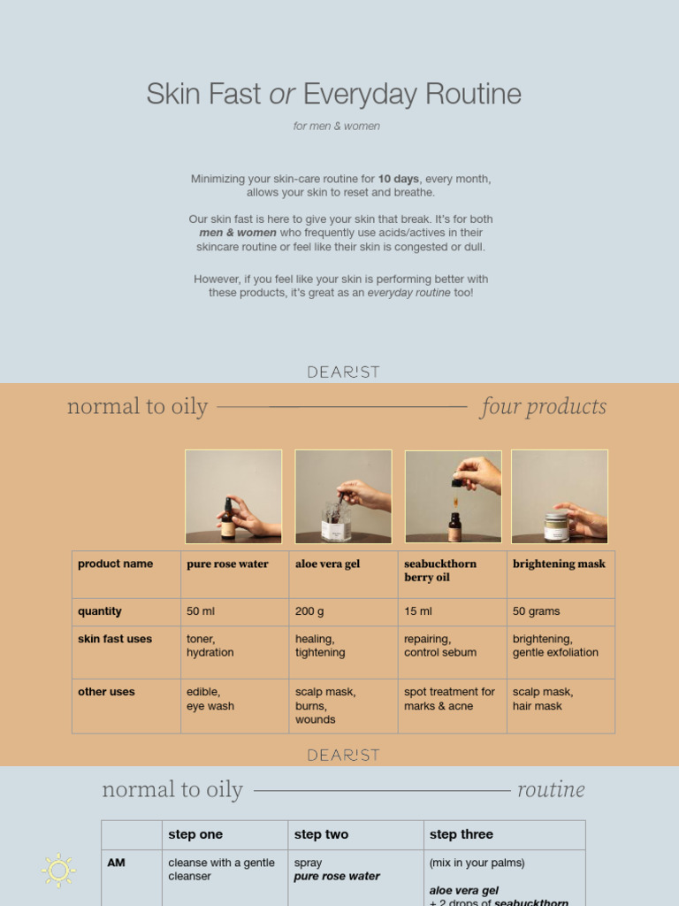 Oily Skin Routine | PDF