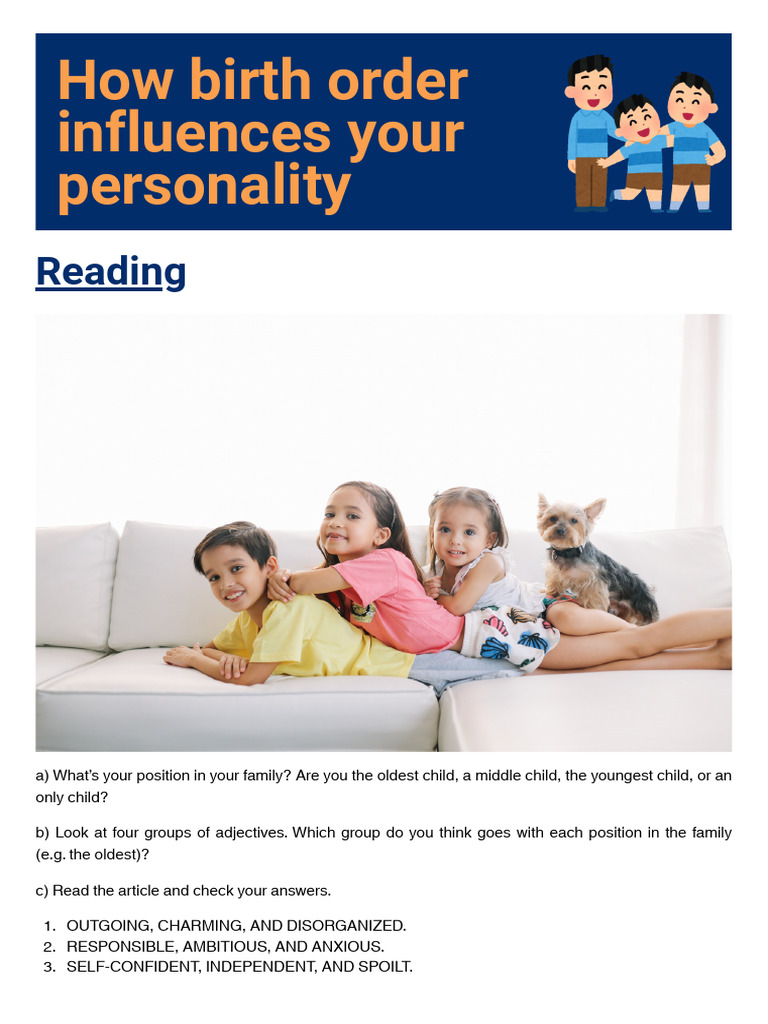 Article How Birth Order Influences Your Personality | PDF | Behavioural ...