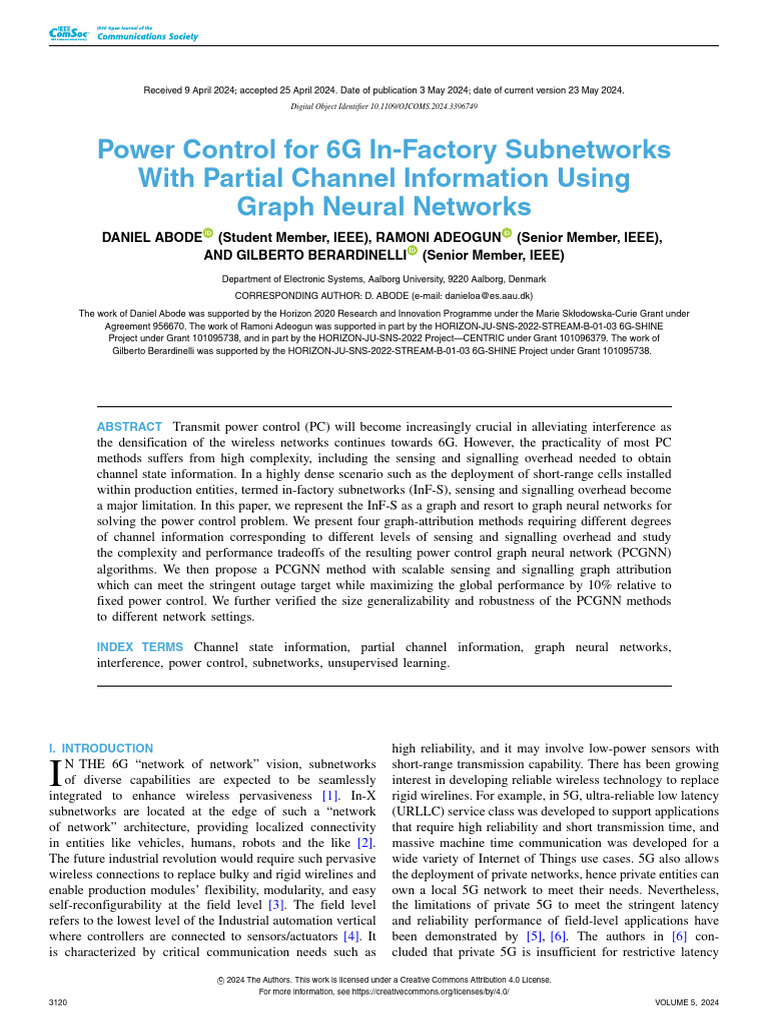 Power Control For 6G In-Factory Subnetworks With Partial Channel ...