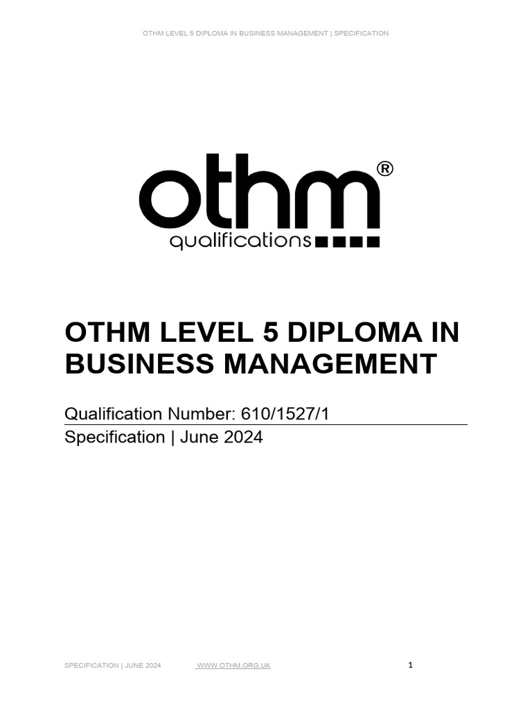 L5 Business Management | PDF | Educational Assessment | Strategic ...