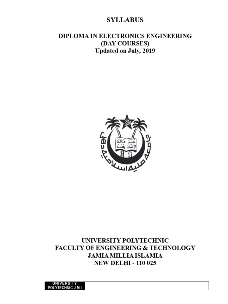 Diploma Syllabus Electronics | PDF | Rectifier | Electric Motor