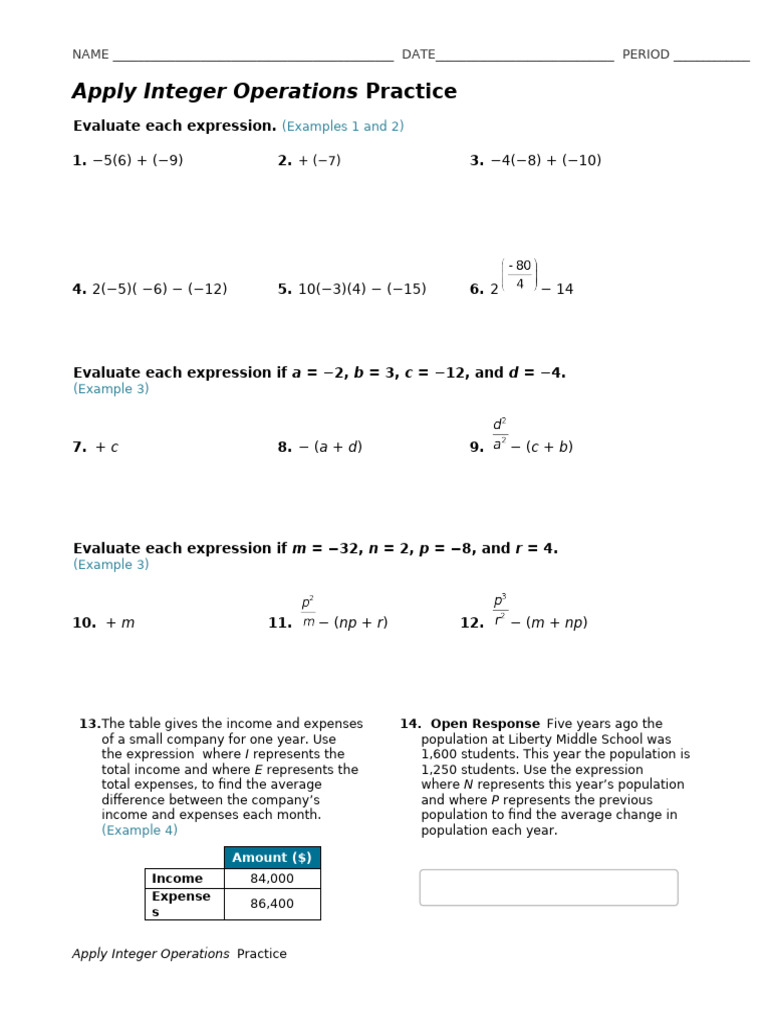 Lesson 3-5 Practice (RM C2) | PDF | Fahrenheit | Mathematics